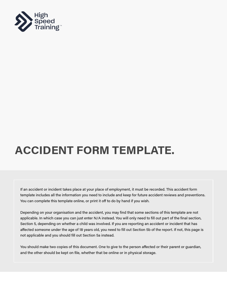 Workplace Accident Report Template | PDF | Caregiver