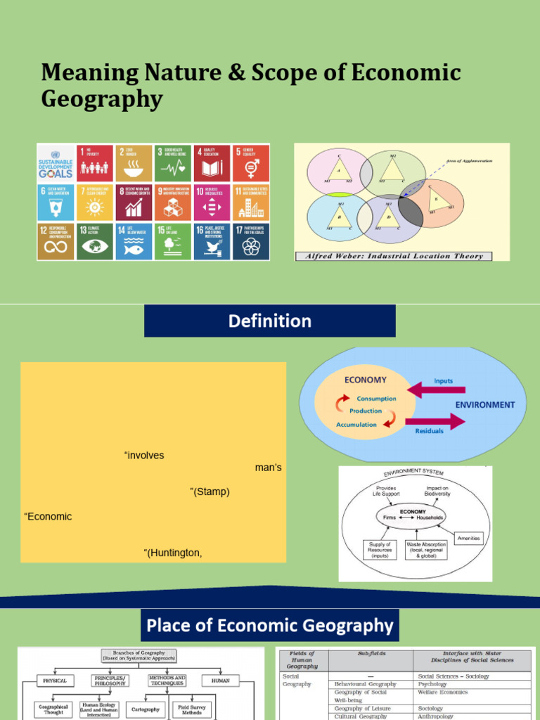 Meaning Nature & Scope of Economic Geography | PDF