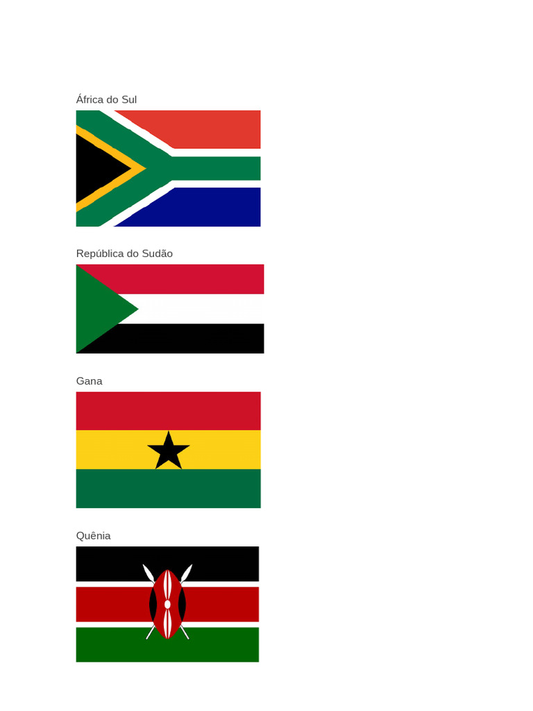 Bandeiras Do Continente Africano | PDF