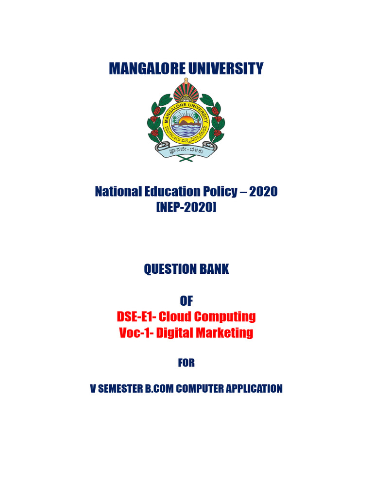 Vsem-Bcom-Computer Application-Cloud and Digital Market-Qbank | PDF ...