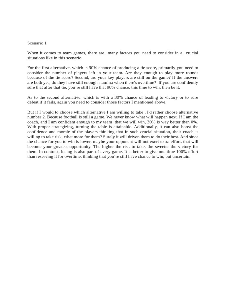 Risk Taker or Risk Adverse | PDF