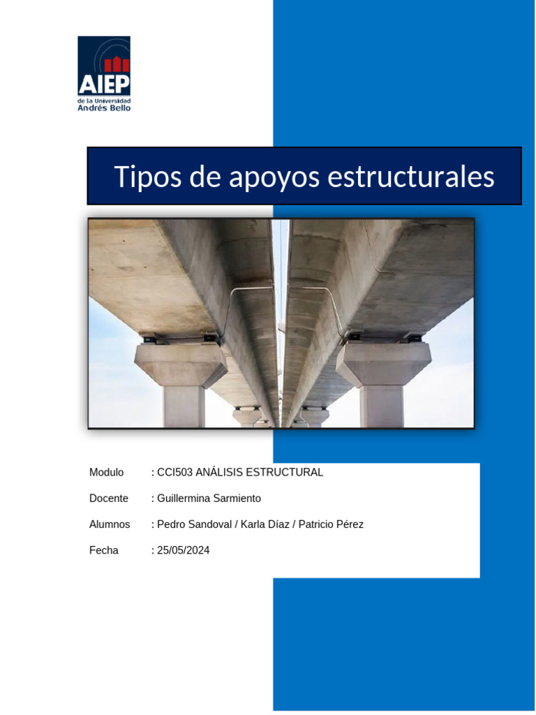 Trabajo en Grupo - Tipos de Apoyos Estructurales | PDF | Puente | Rotación