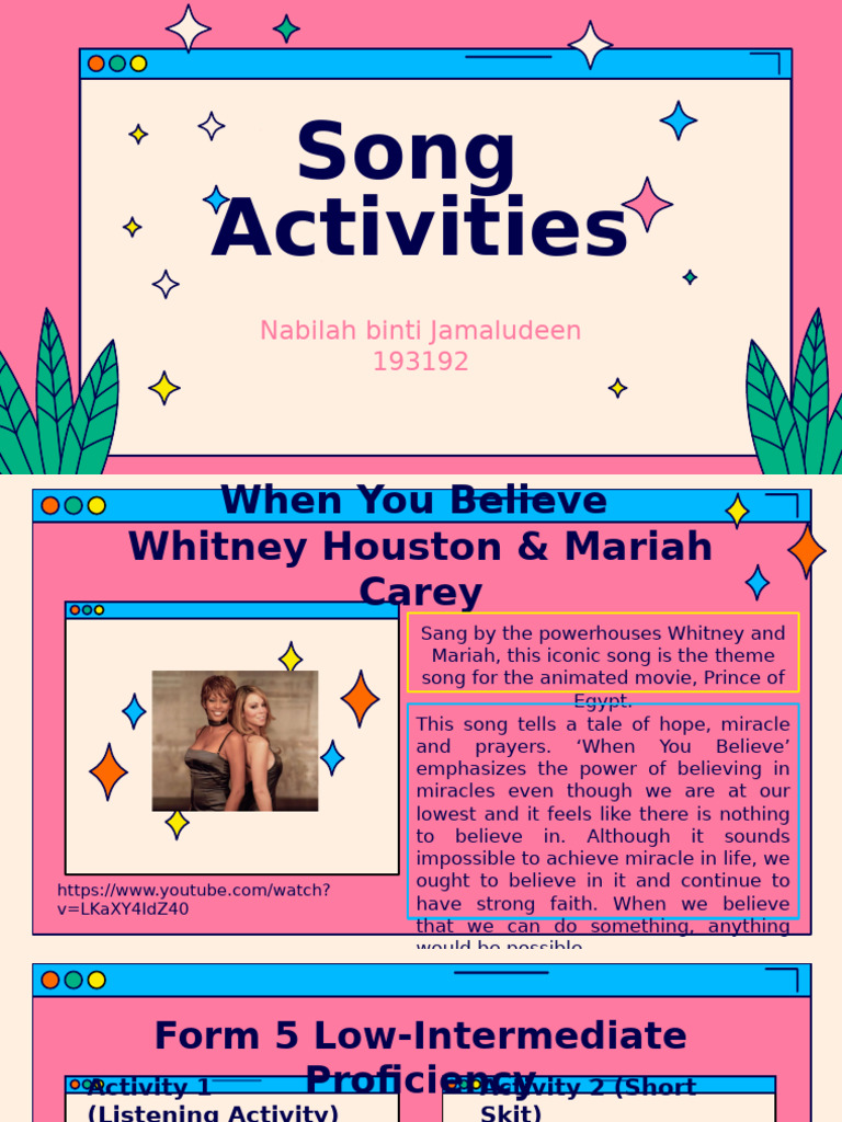 Song Activity ICT 5 | PDF