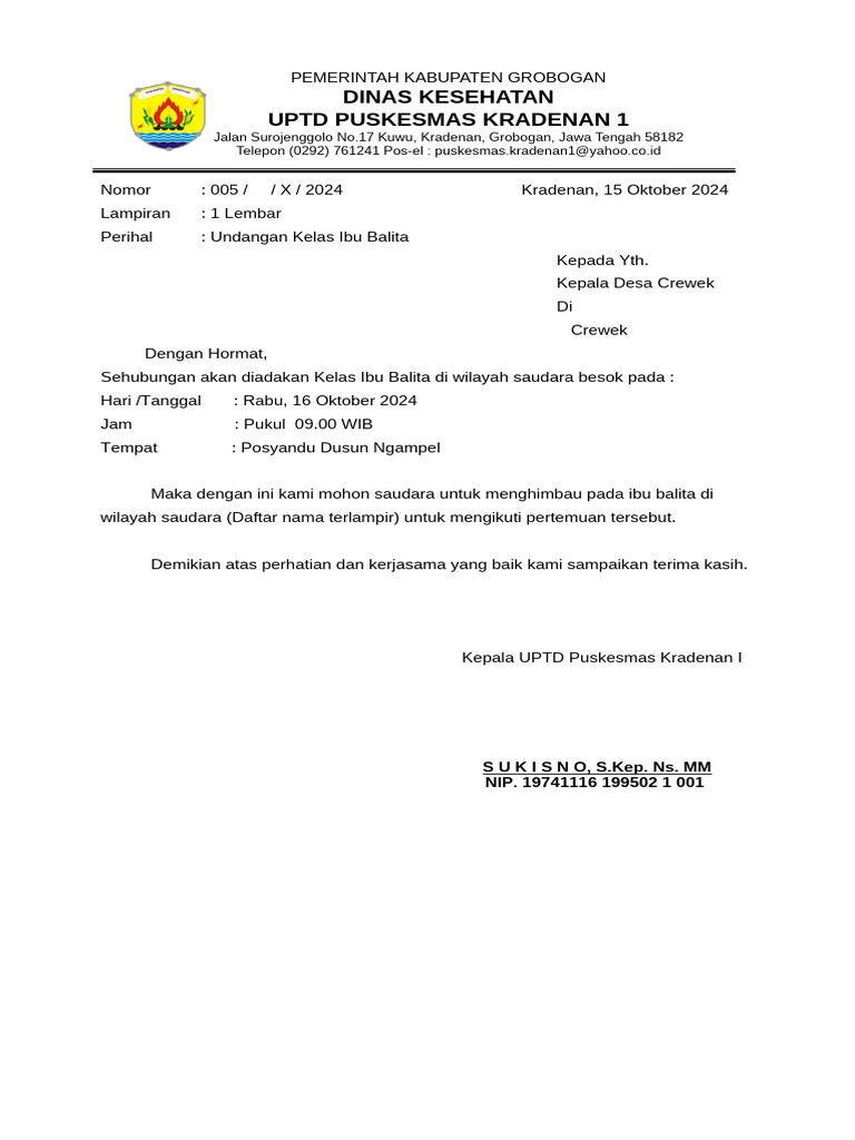 UNDANGAN KBL September 2024 | PDF