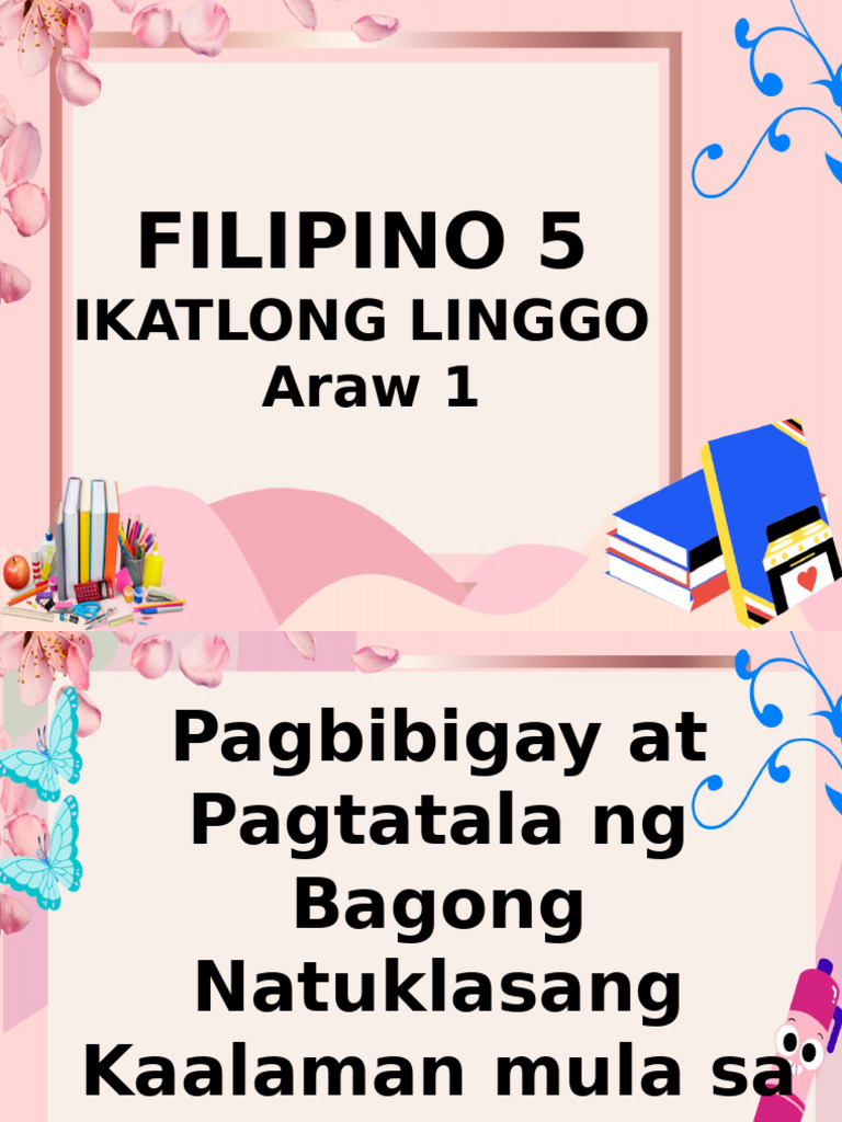 Filipino 5 Q2 W 3 | PDF