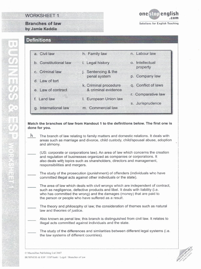 Branches of Law Definitions Race | PDF