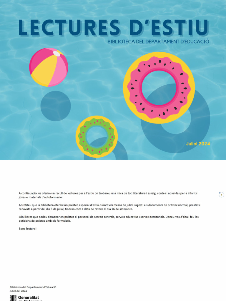 Lectures Estiu 2024 | PDF