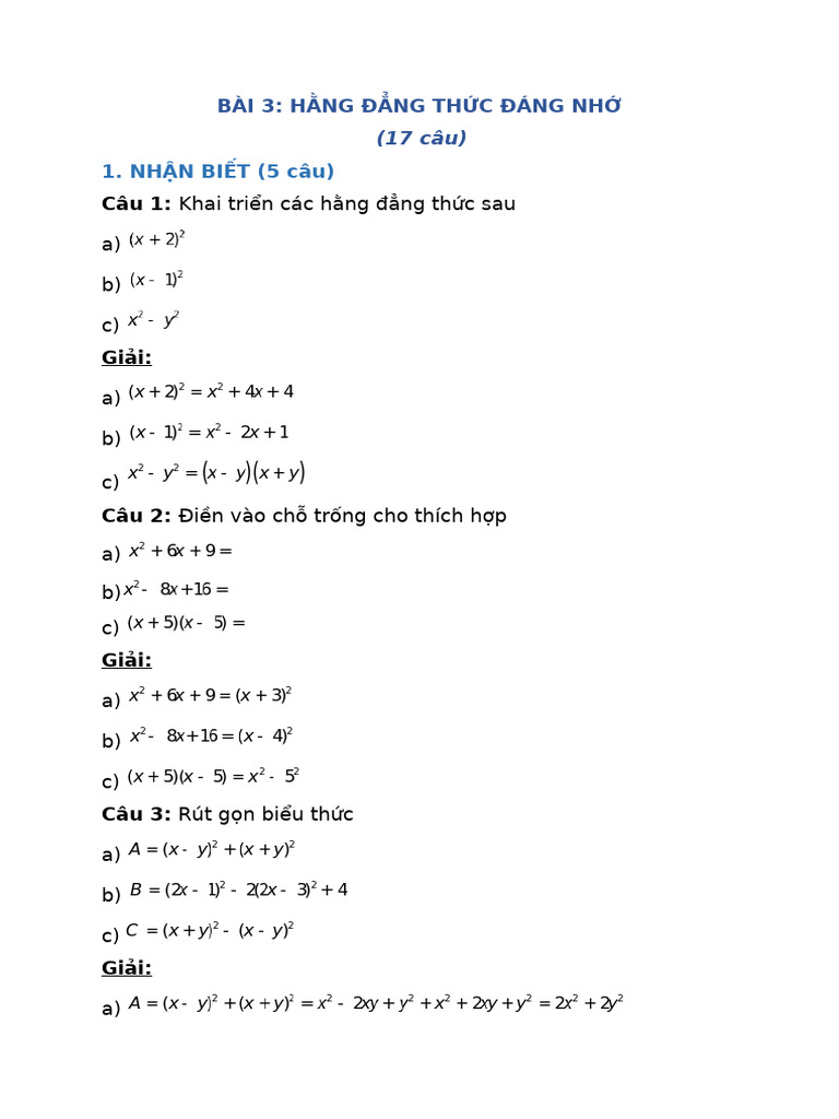 C1bai 3 Hang Dang Thuc Dang Nho | PDF