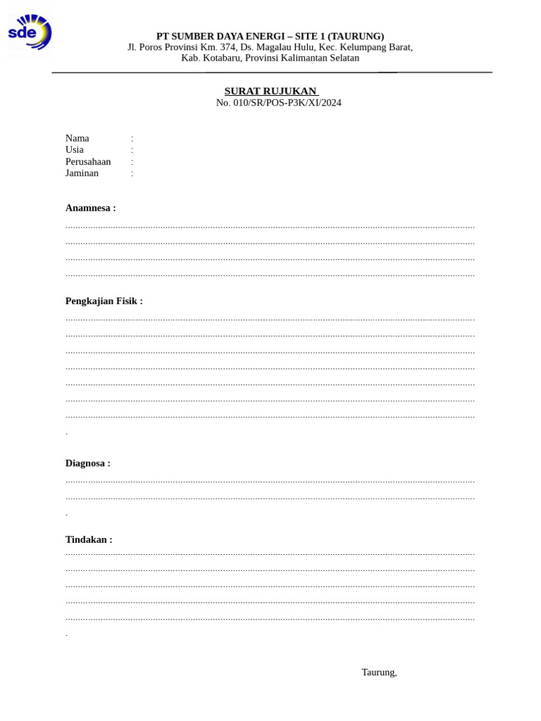 Format Surat Rujukan | PDF | Bisnis