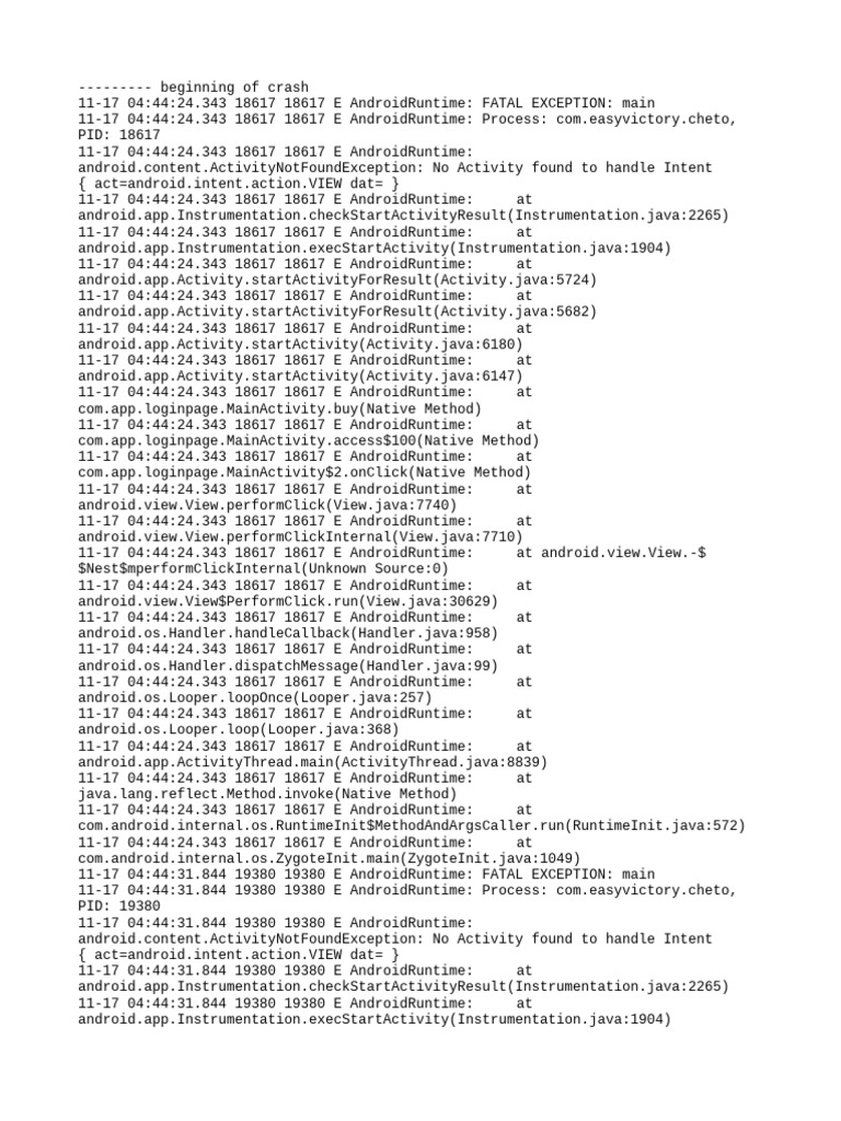 Com - Easyvictory.cheto Logcat | PDF | Oracle Acquisitions | Object Oriented Programming