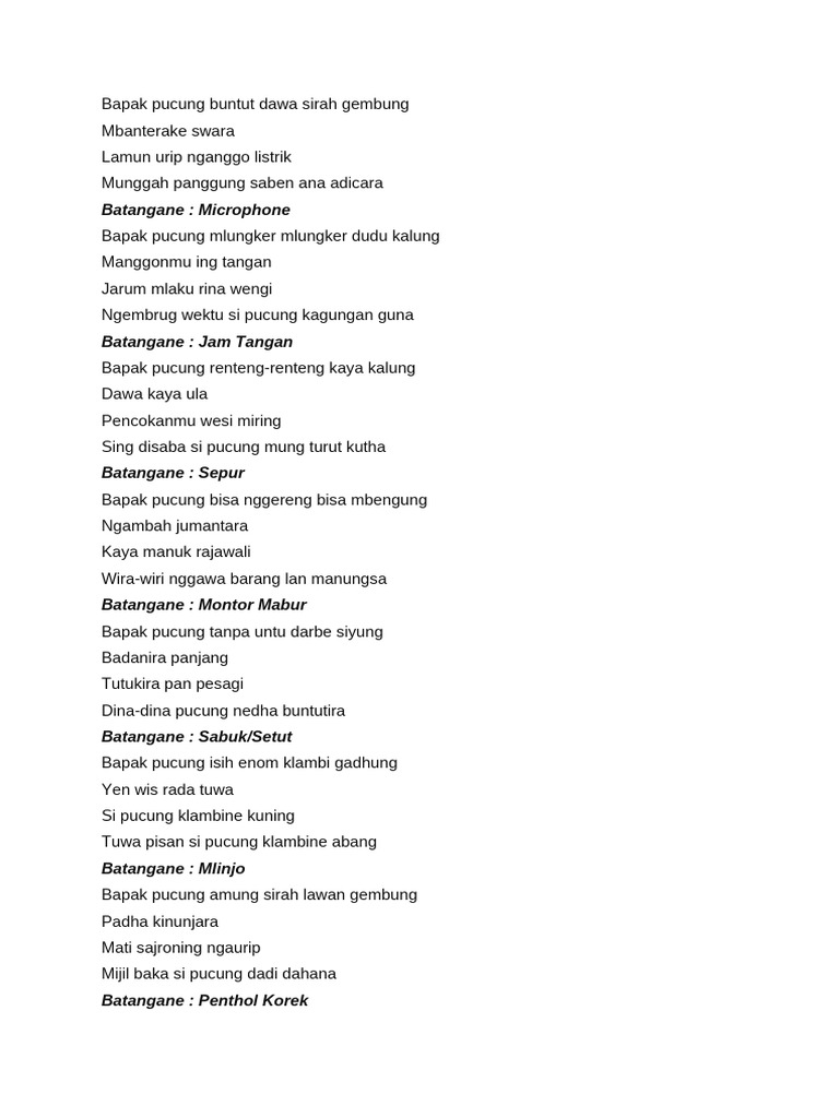 Makna dan Simbol Bapak Pucung | PDF | Puisi