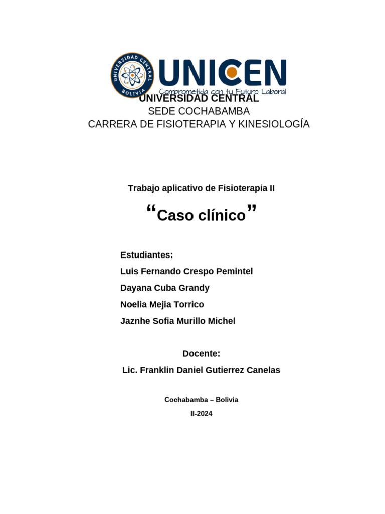 Trabajo Practico de Fisioterapia II Caso | PDF | Rodilla | Frecuencia