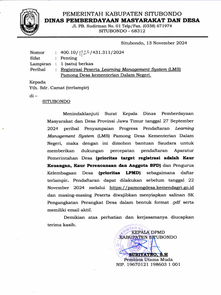 Registrasi Peserta LMS | PDF