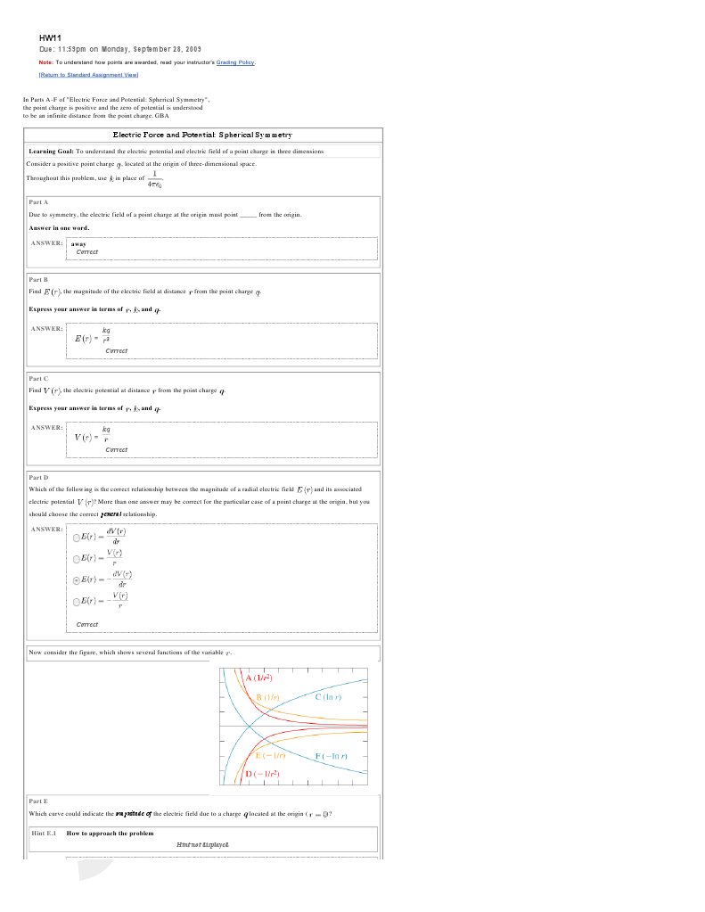 Solutions) Mastering Physics HW11 | PDF | Electric Field | Euclidean Vector