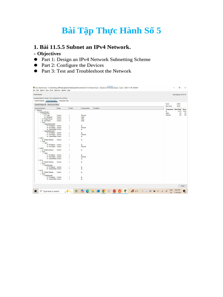 IPv4 Subnetting & VLSM Practice | PDF