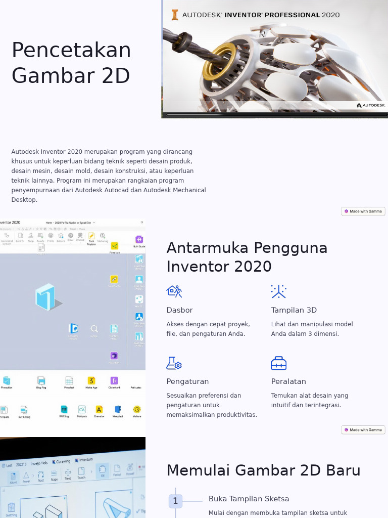 Panduan Gambar 2D di Inventor 2020 | PDF