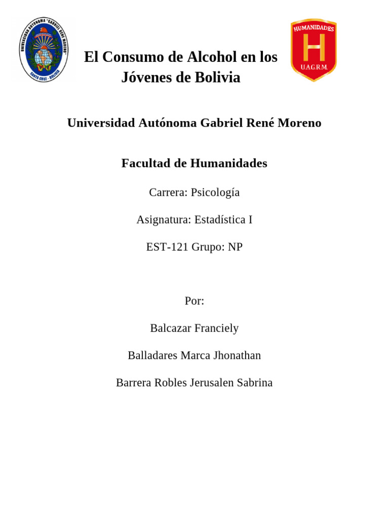 Consumo de Alcohol en Los Jóvenes de Bolivia | PDF | Etanol | Bebida