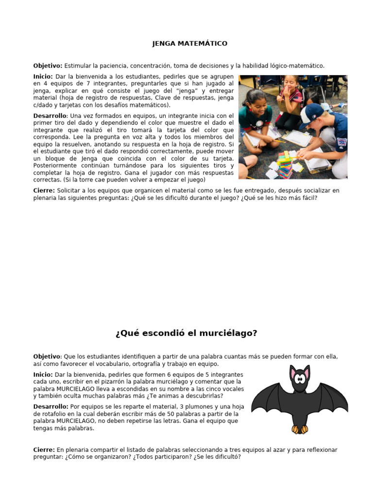 Jenga Matemático | PDF | Cognición