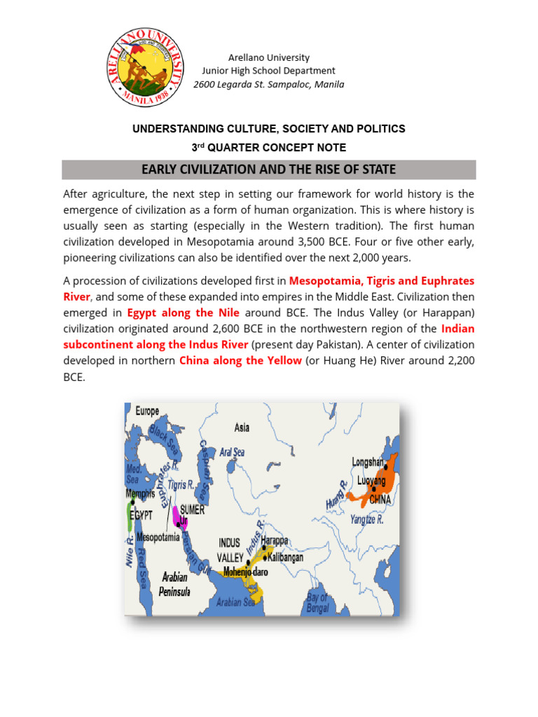 Ucsp Early-Civilizations | PDF | Mesopotamia | Ancient Egypt