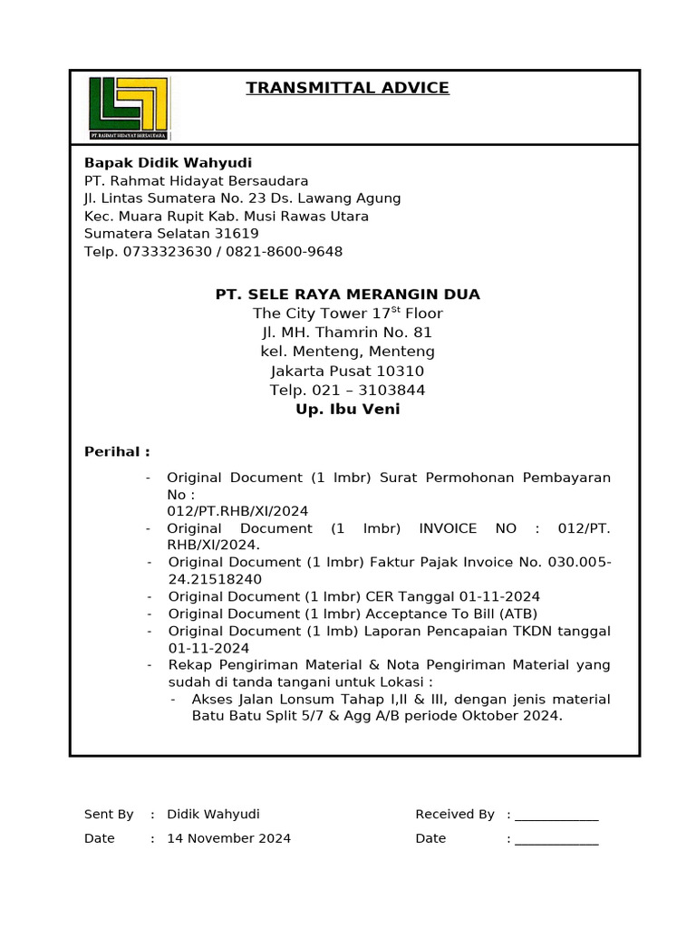 Transmittal Advice 150623 | PDF