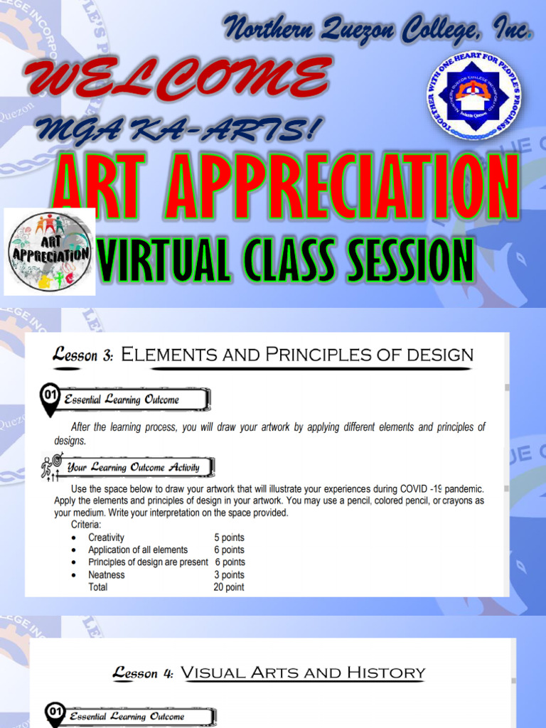 Artsapp Virtual Class Lesson 5 6 1w2sem 2021 22 | PDF
