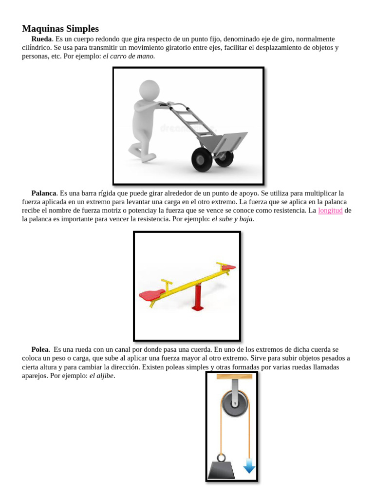 Maquinas Simples | PDF | Eje | Máquinas