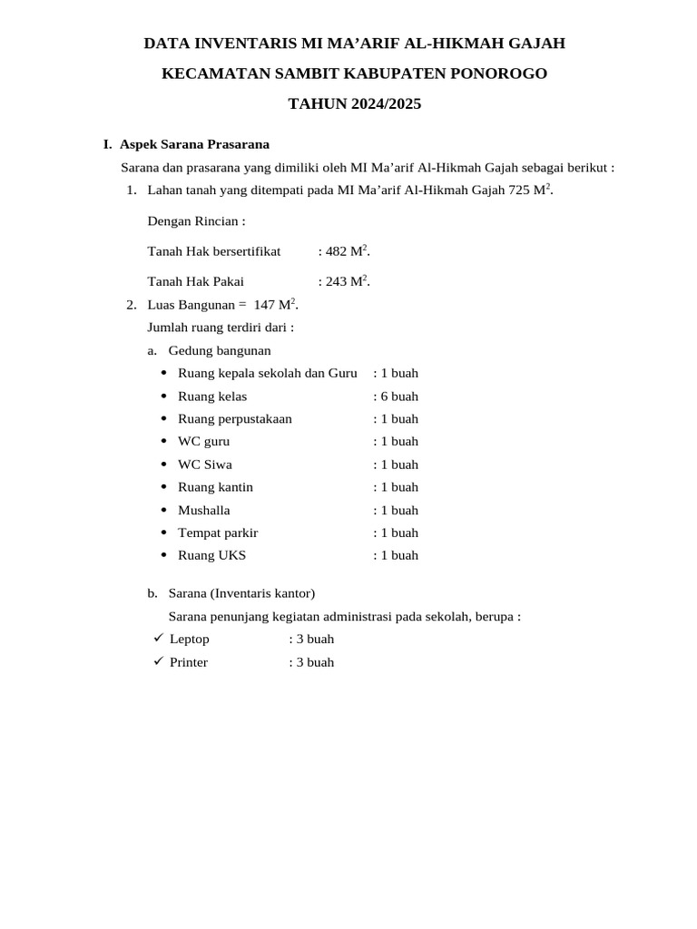 8.1.6 Data Inventaris | PDF