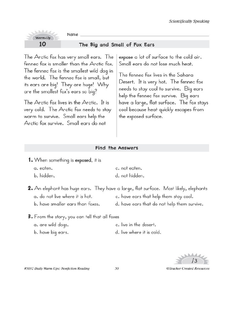 The Big and Small of Fox Ears | PDF