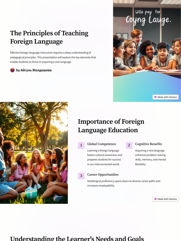Principles of Effective Language Teaching | PDF | Foreign Language ...