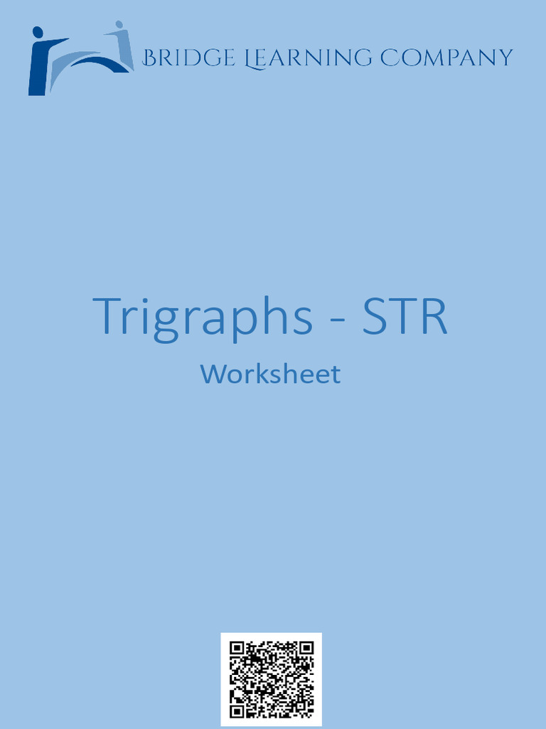 Trigraphs - STR Worksheet | PDF