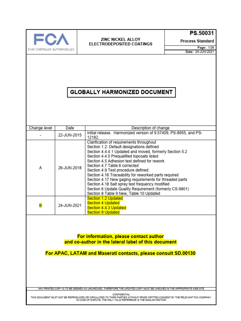 8 STD - PS-50031 - Rev. B - 2021-06 - ZINC NICKEL ALLOY | PDF | Screw ...