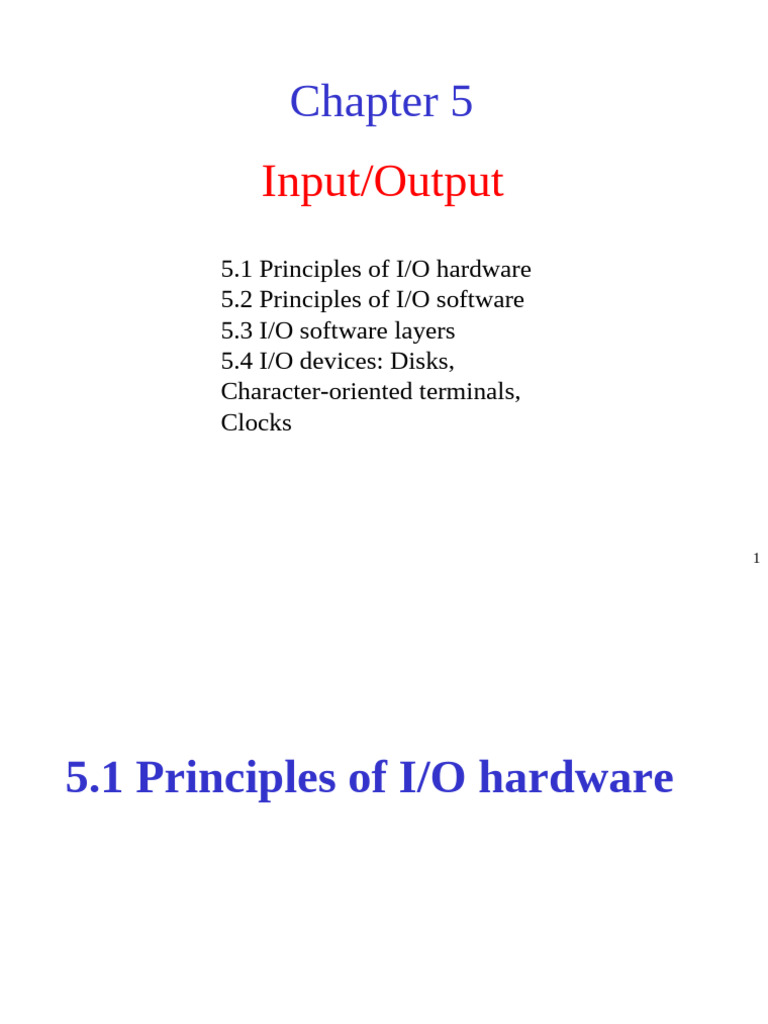 Chapter 05 OS - Ver1.1 | PDF | Input/Output | Computing