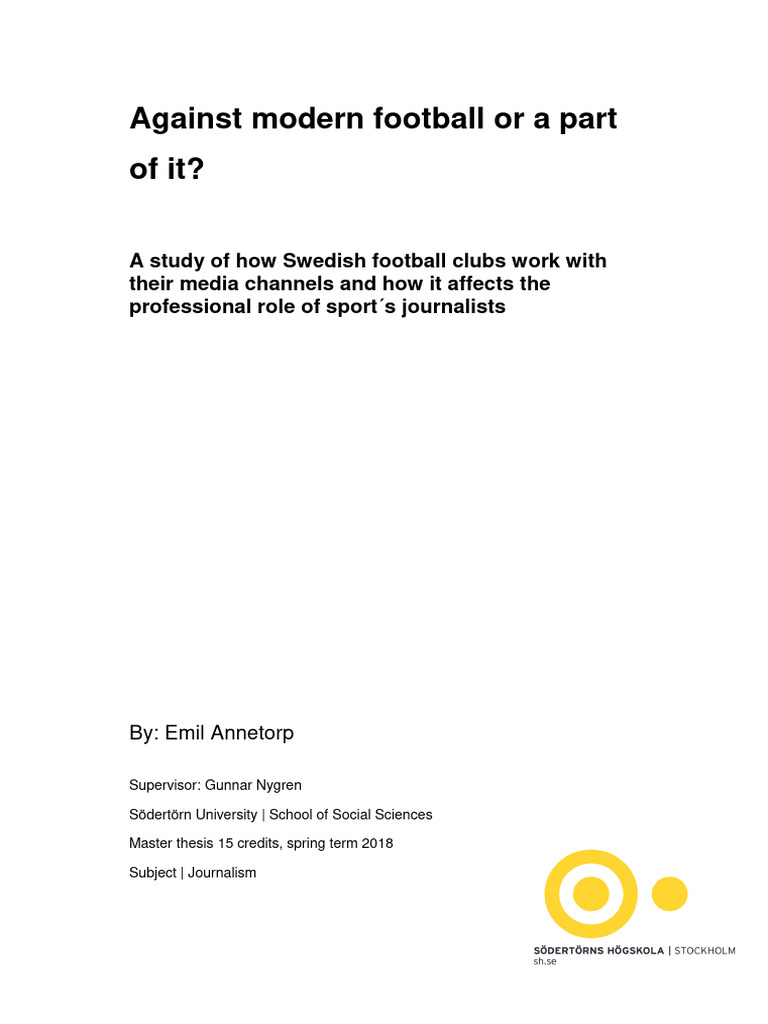 Against_modern_football_or_a_part_of_it | PDF | Journalism | News