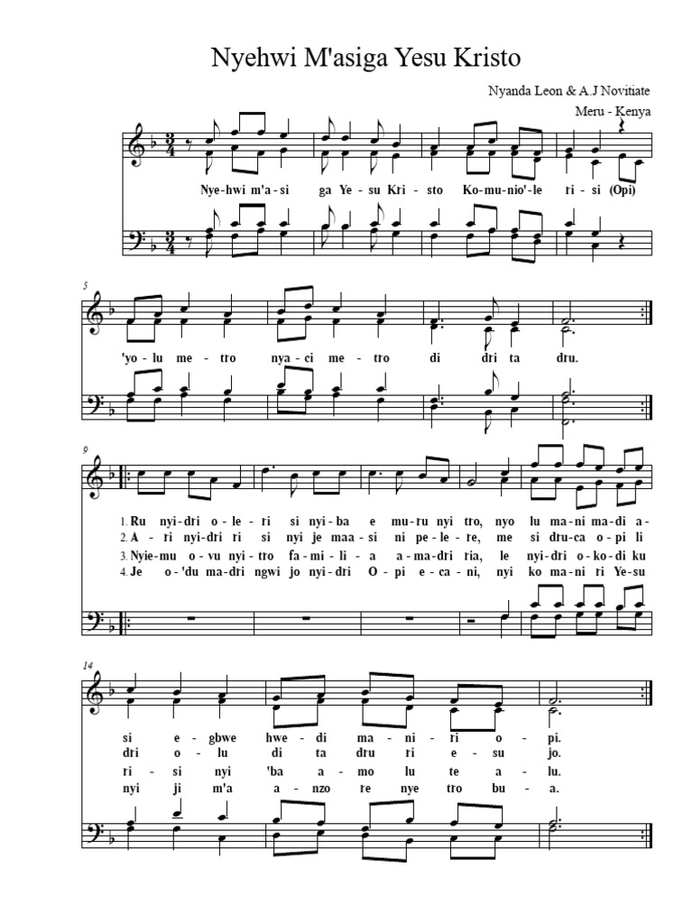 Nyehwi M'asiga Yesu Kristo-1-1 | PDF
