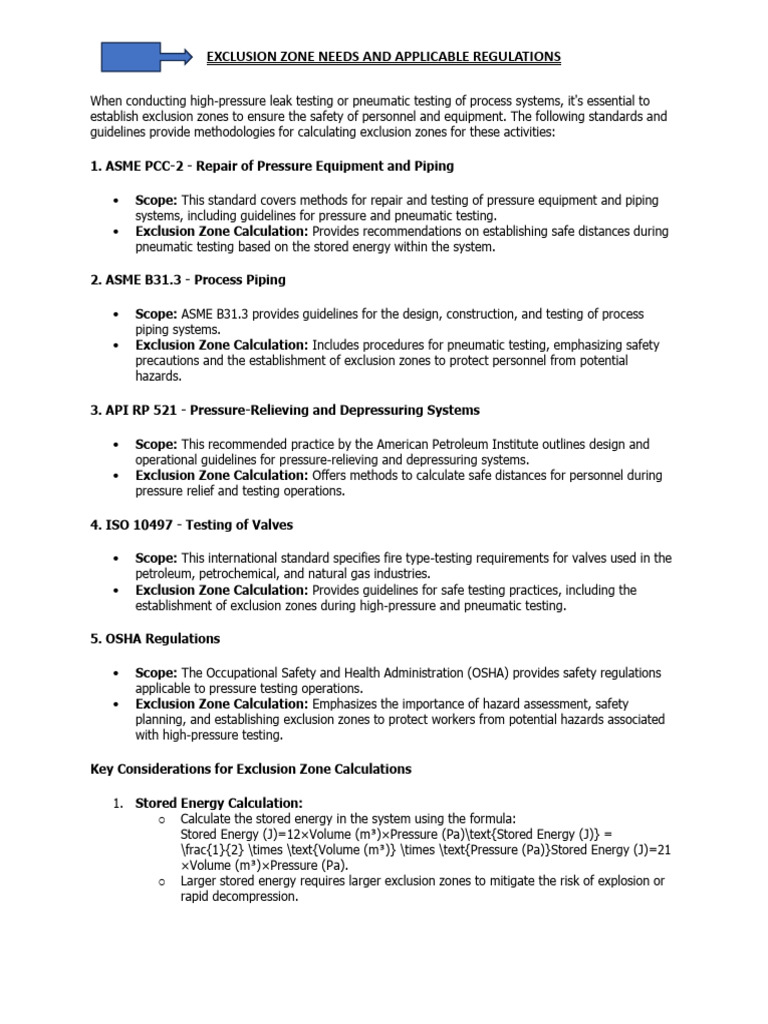 Exclusion Zone Guidelines for Testing | PDF | Gases | Risk