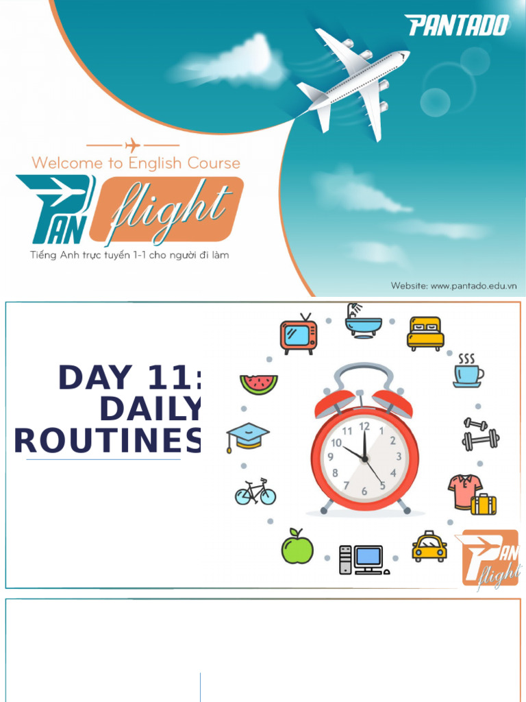 Daily Routines and Vocabulary Guide | PDF