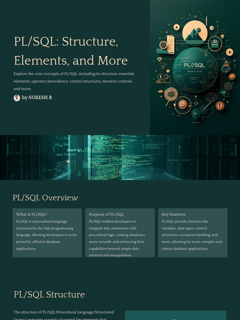 PLSQL Structure Elements and More | PDF | Parameter (Computer Programming) | Pl/Sql
