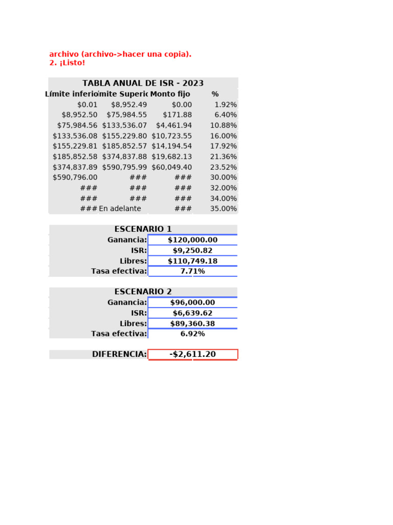 Plantilla - IsR | PDF | Finanzas y dinero