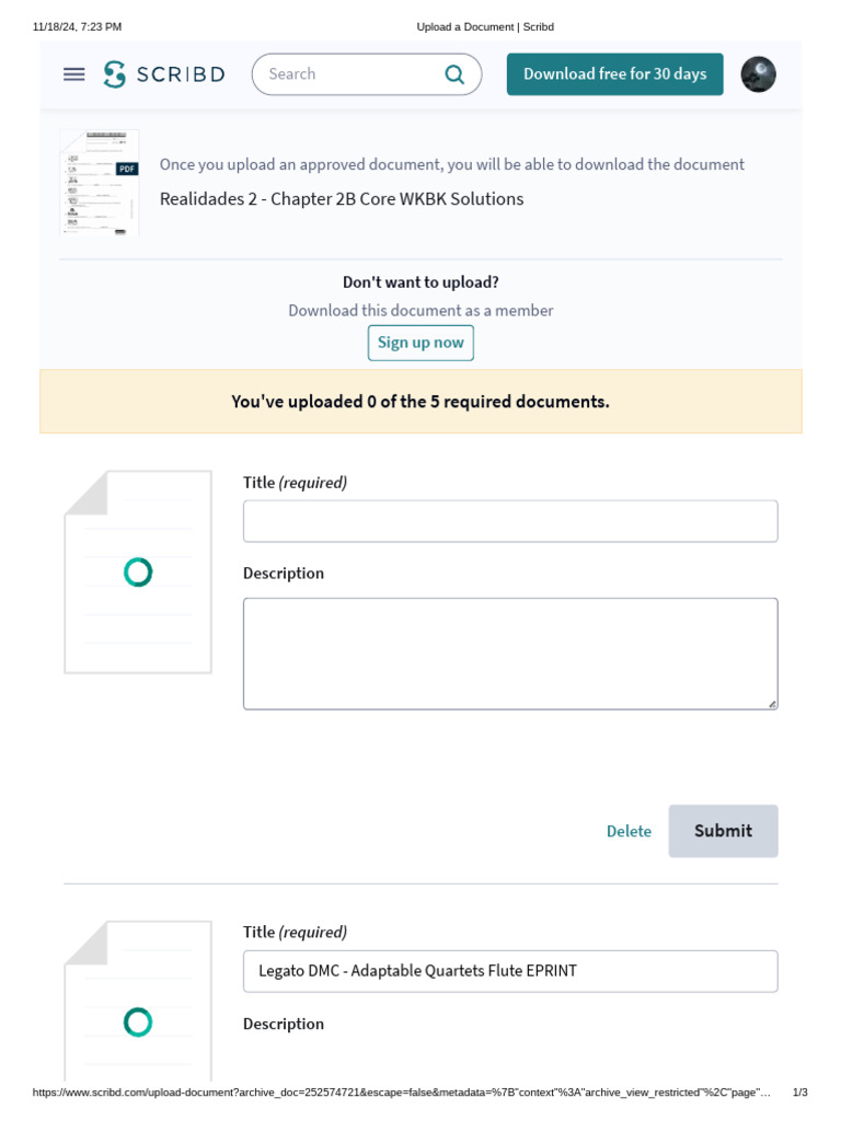 Upload A Document - Scribd | PDF | Scribd | World Wide Web