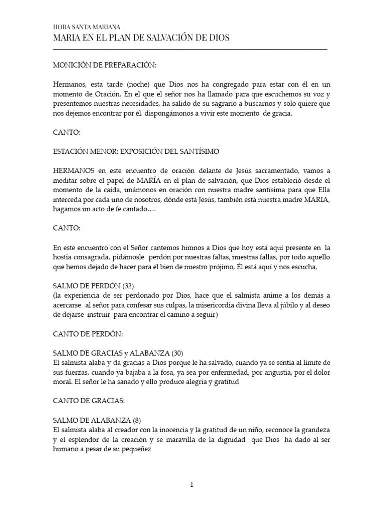 01 Maria en El Plan de Salvacion | PDF | María, madre de Jesús | Oración