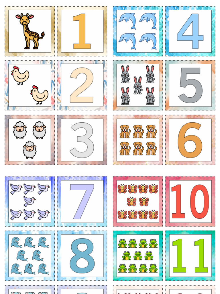 Memorama Asociación Número-Cantidad | PDF