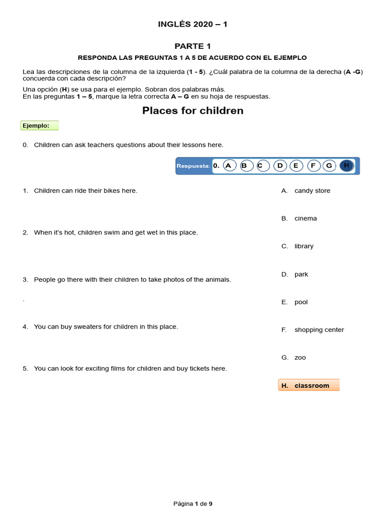 ICFES 2021 English Practice Test | PDF | Physical Fitness | Dieting