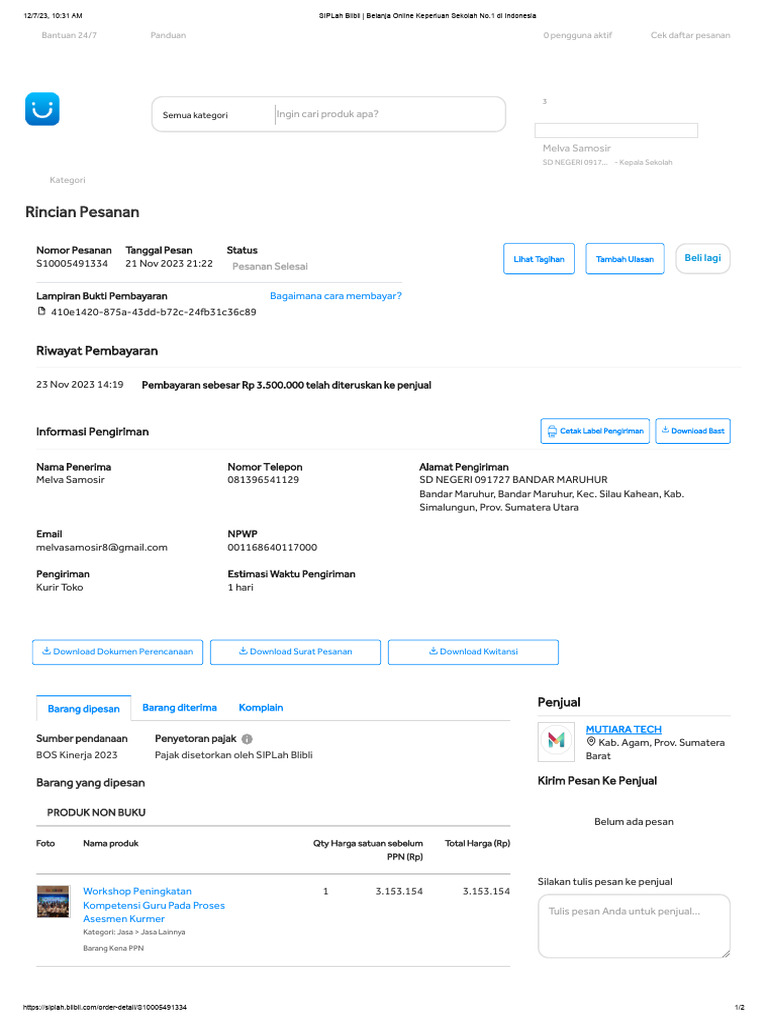 SIPLah Blibli - Belanja Online Keperluan Sekolah No.1 Di Indonesia | PDF