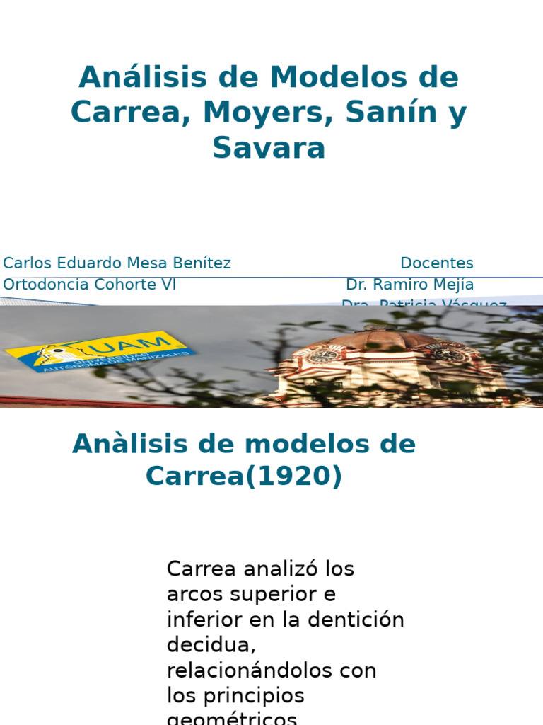 Análisis de Modelos de Carrea y Moyers | PDF | Diente | Boca