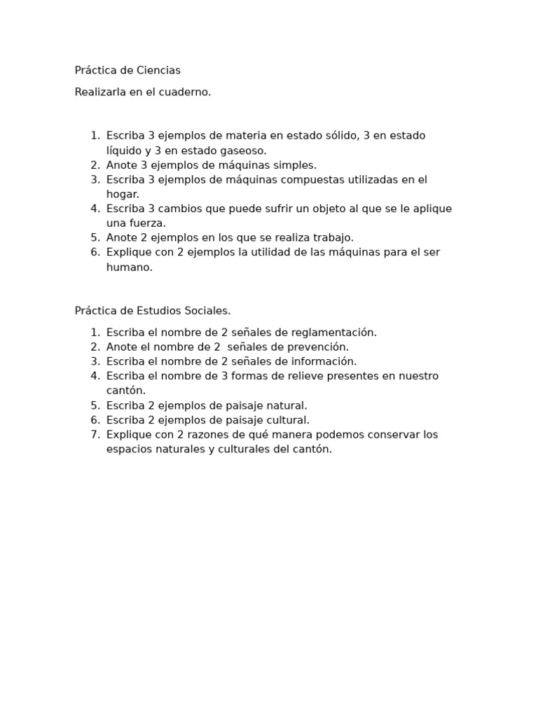 Práctica Ciencias y Sociales | PDF
