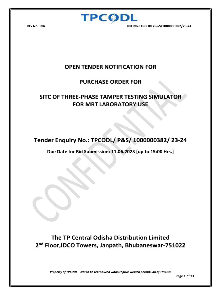 Tender Notice | PDF