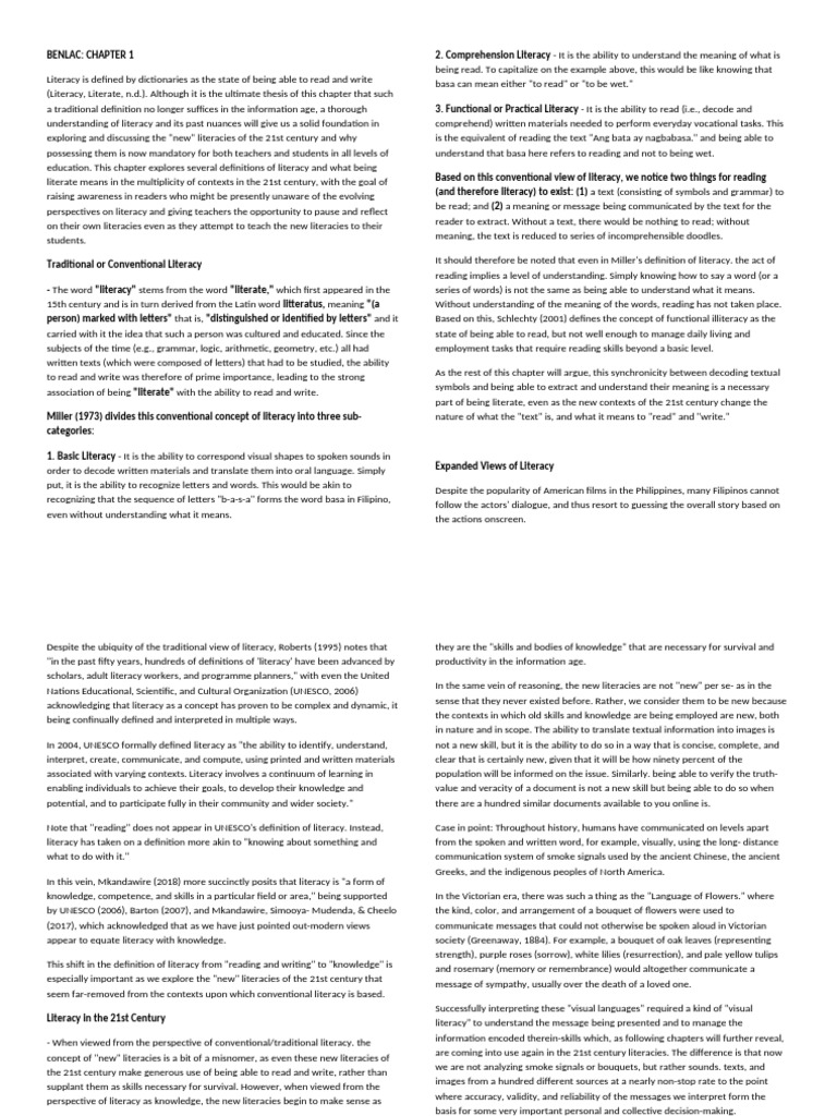 Benlac Midterm Reviewer | PDF | Literacy | Globalization