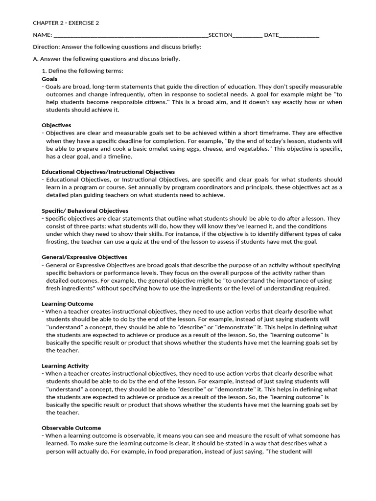 CHAPTER 2 - EXERCISES 2 | PDF | Learning | Cakes CHAPTER 2 - EXERCISES 2 | PDF | Learning | Cakes