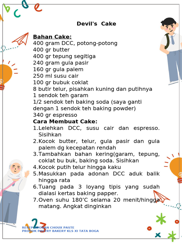 Resep PCK - Fusion Cake | PDF | Memasak, Makanan, & Anggur