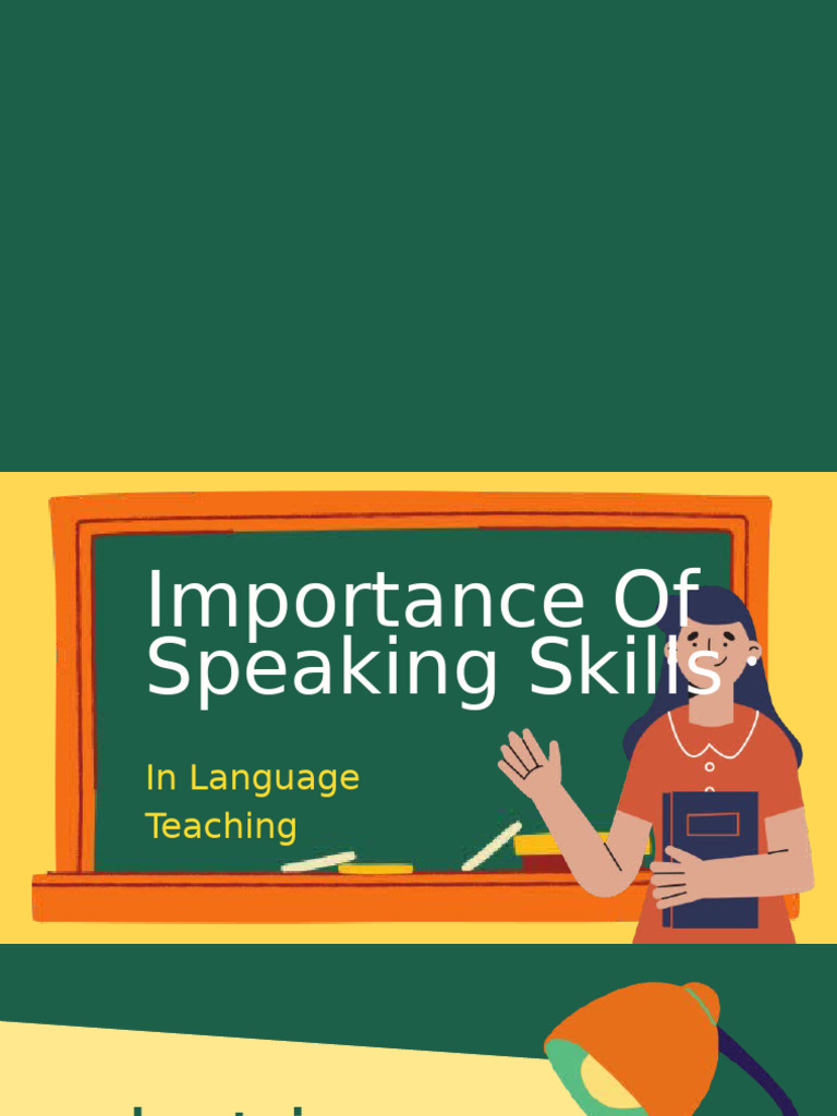 Importance of Speaking Skills | PDF